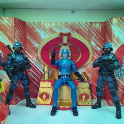 GI Joe 3d Printed Throne & Podium for Cobra Commander Destro for 6 Inch ...