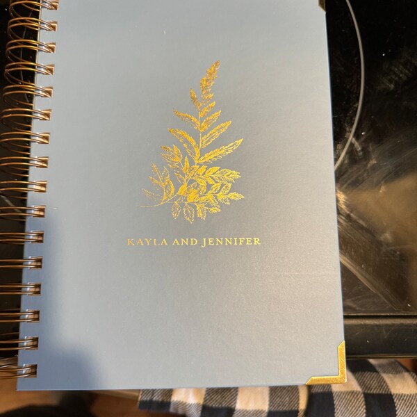 Foliage Block Print Custom Personalized Wedding Planner Book ...