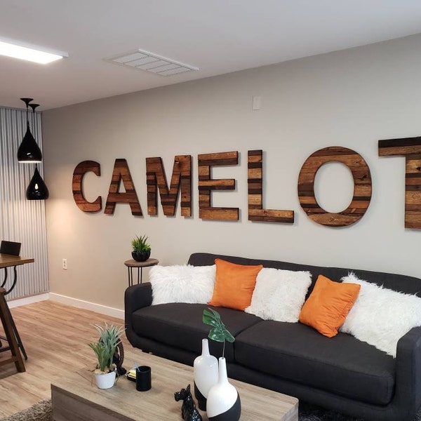 Large Wood Letters, Rustic Letter Cutout, Custom Wooden Wall Decor ...