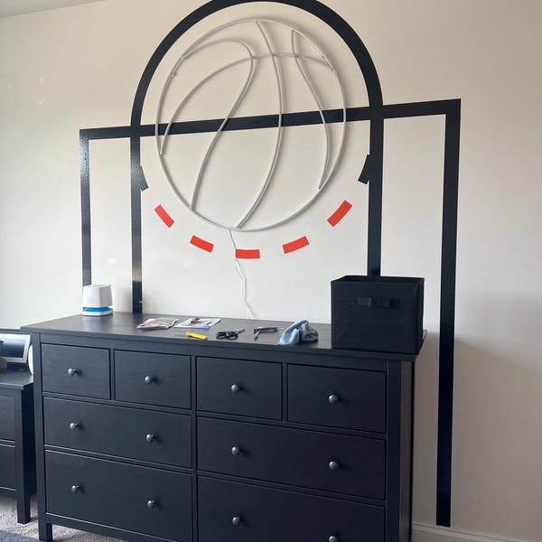 Basketball Free Throw Line Wall Decal. Boy's Room Home Decor ...