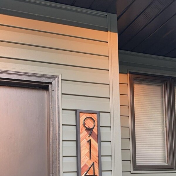 Modern Floating Number Address Sign/ Modern Flat Number Address Sign ...