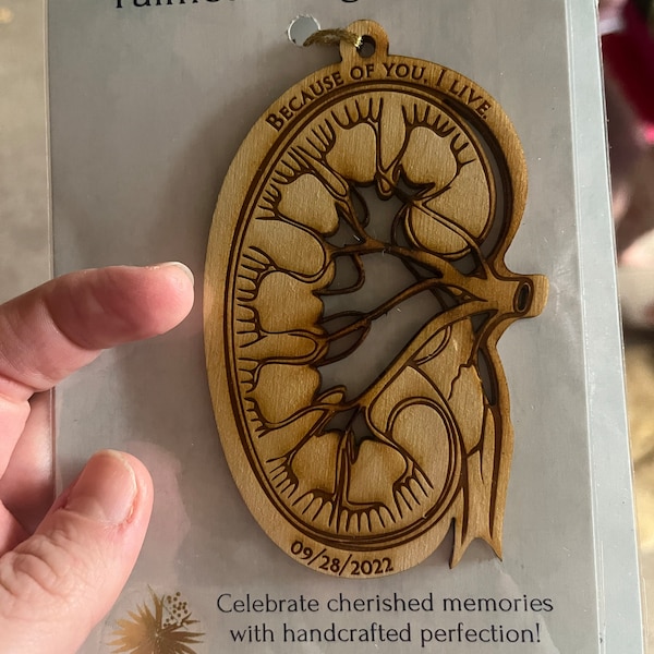 Personalized Kidney Ornament - Celebrate Kidney Donation - Kidney ...