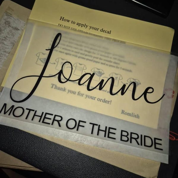 Personalised Wedding Name Decal, Custom Vinyl Sticker for Wedding, DIY ...