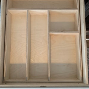 13 to 15 Inches Wide Drawer Insert, Custom Drawer Organizer, Wood ...