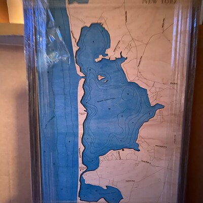 Monroe Lake Custom Wood Map Depth Map Wood Map Gift Art - Etsy