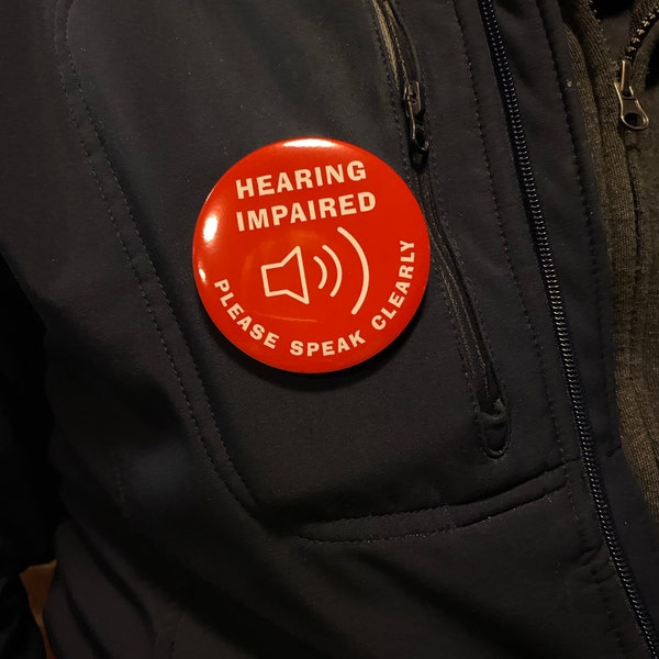 Visually Impaired Pinback Button Pin, Disability Awareness Badge, I'm ...