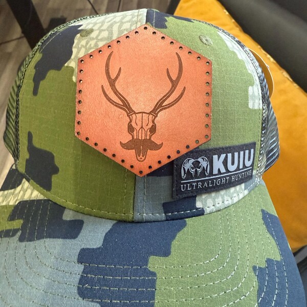 Bluegill Patch Hat, Custom Richardson 112 Leather Patch Hat, Leather ...