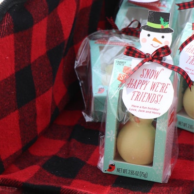 Snow Happy We're Friends Snowman Gift Tags, Holiday Gift Tags ...