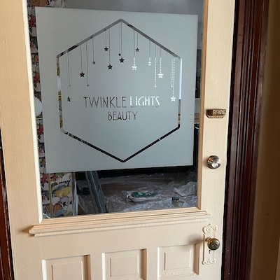 Custom Frosted Vinyl Sticker Personalized Made Frost Etched Glass ...