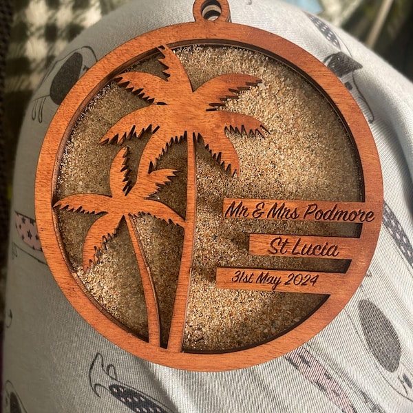 Beach Keepsake, Sand Jar, Beach Wedding Favor, Family Vacation Ornament ...
