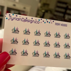 House Stickers - Tiny House Stickers on a Mini Sheet - Great for Small ...