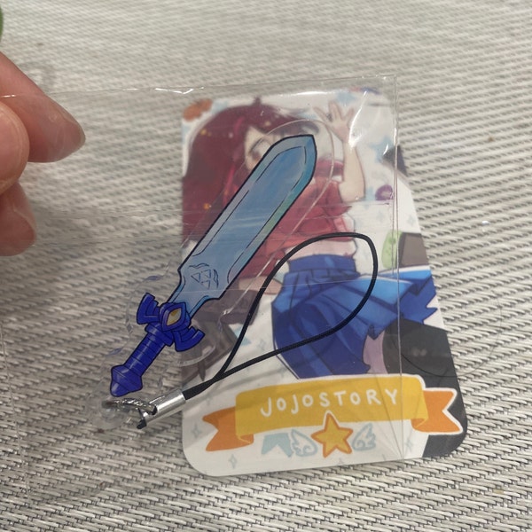 Video Game Sword Clear Acrylic Charm | Phone Charm, Video Game Charm ...