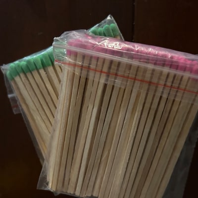 White Matchbox With 4 Inch Wooden Matches Choose Your Matchstick Color ...
