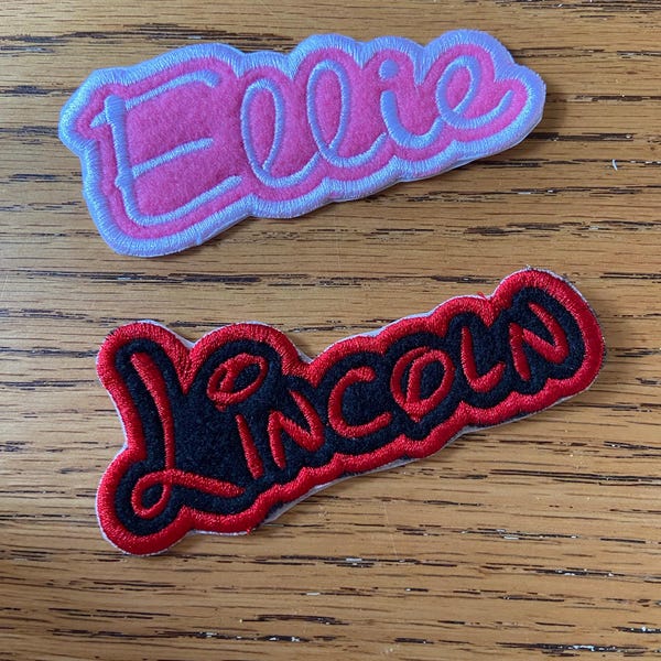 Custom Embroidered Name Patch - Iron On - Etsy