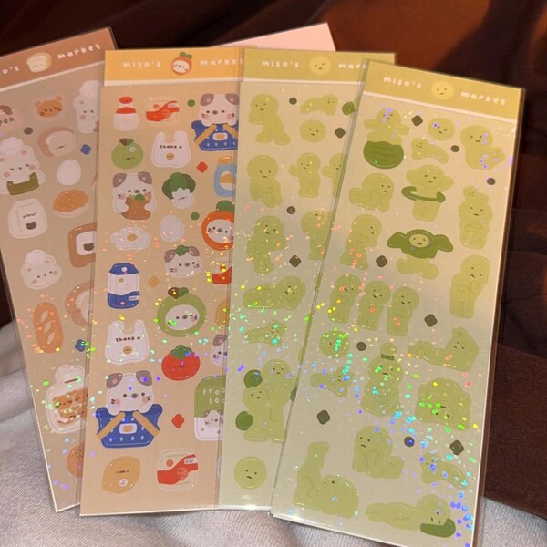 Miso Bakery | Holographic Deco Sticker Sheet | Journaling, Planner ...