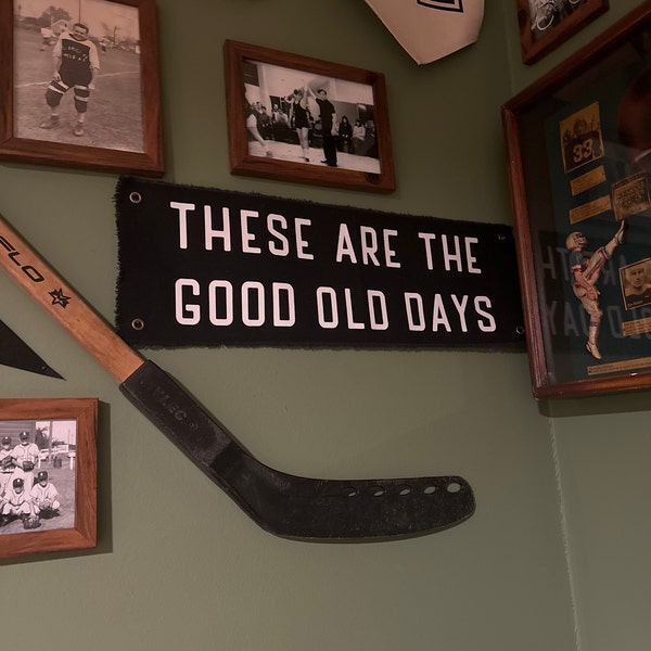 Good Old Days Sign, Hanging Canvas Banner Wall Decor, Playroom Wall Art ...