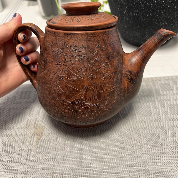 Ceramic Pottery Teapot. Handmade Work for a Tea Ceremony. Gift to Tea ...