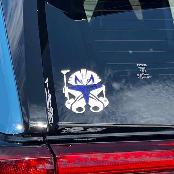 Star Wars Captain Rex - METALLIC Blue and White Permanent Vinyl Decal ...