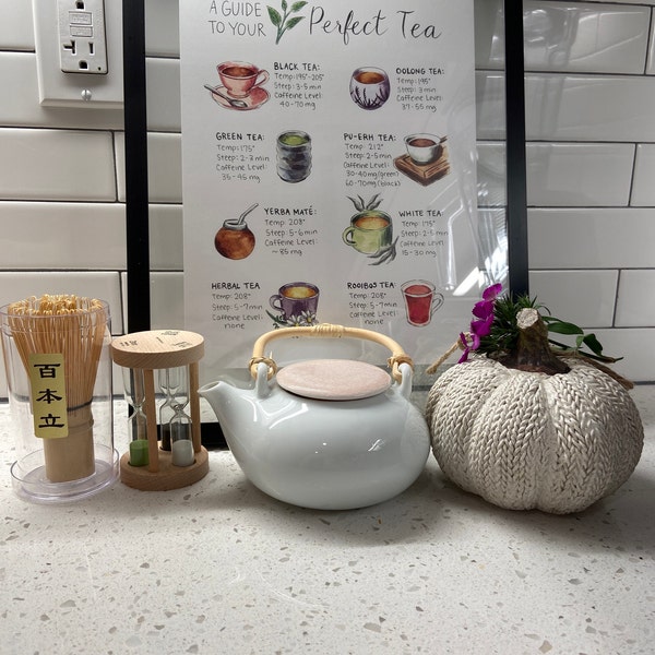 Tea Steeping Time, Tea Guide, Tea Poster, Kitchen Decor, Kitchen Wall ...