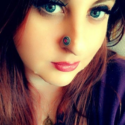 Designer Maharashtrian Crystal Big Nose Stud Wedding Nose Ring - Etsy UK