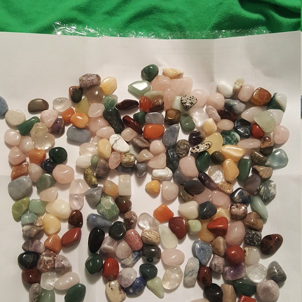 Mixed Gemstone Tumbled Stones - Multiple Sizes Available - Mixed ...