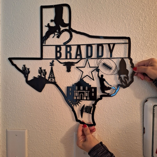 Texas Metal Sign: Custom Texas Sign; Texas Family Name Sign; Texas ...