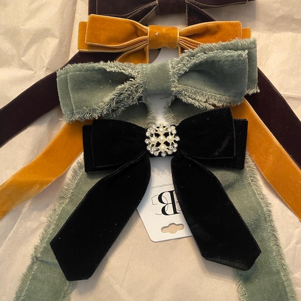 Double Sided Velvet Tie Ribbon | Upscale Women's Bow | Super Skinny ...