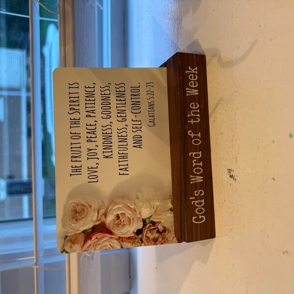 Bible Verse Cards & Holder | 52 Scriptures on 26 Double-sided 5x3.5 ...