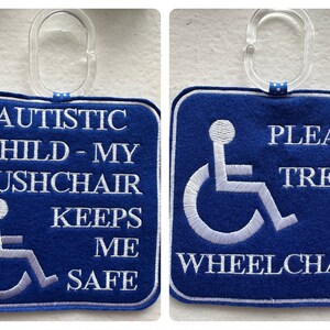 Treat as Wheelchair Sign, Disabled Buggy Tag, Wheelchair Pram Clip ...