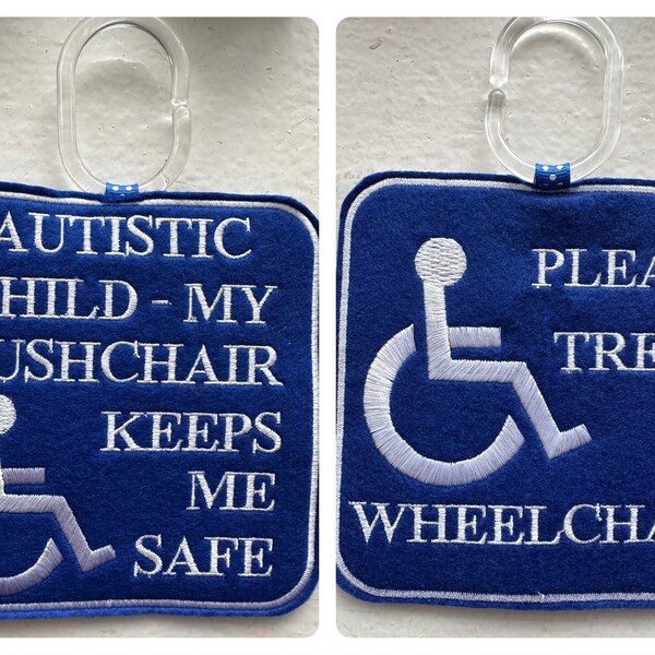 Treat as Wheelchair Sign, Disabled Buggy Tag, Wheelchair Pram Clip ...