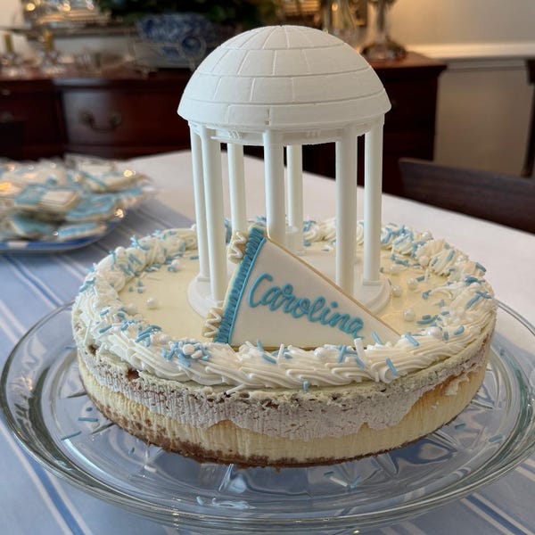 UNC Old Well Cake Topper: Tar Heels Graduation Party Decor, UNC Chapel ...