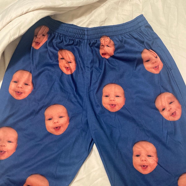 Personalized Pajama Pants With Face for Men Women, Custom Pajama Pants ...