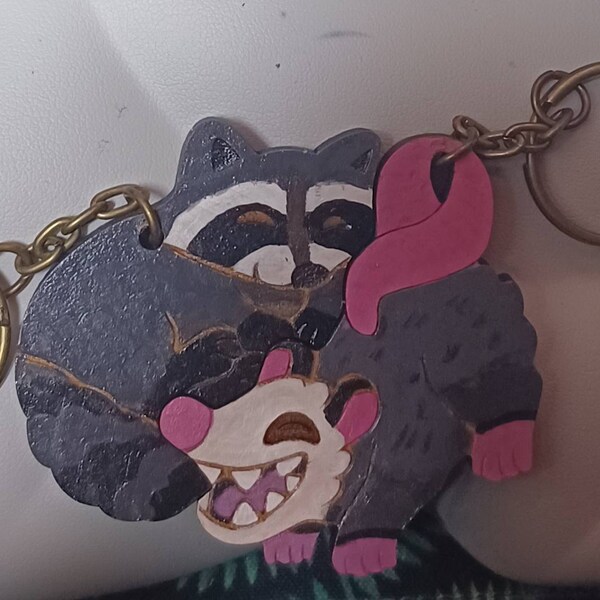 Desert Friends Owl and Fennec Fox Couple Keychains Bff Relationship ...