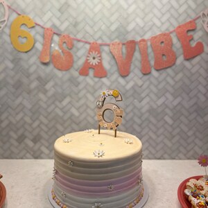 Five is a Vibe Cake Topper Groovy Boho Hippie Birthday Party - Etsy