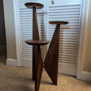 Three Tier Plant Stand, Maple, Mid-century Modern, Solid Hardwood - Etsy