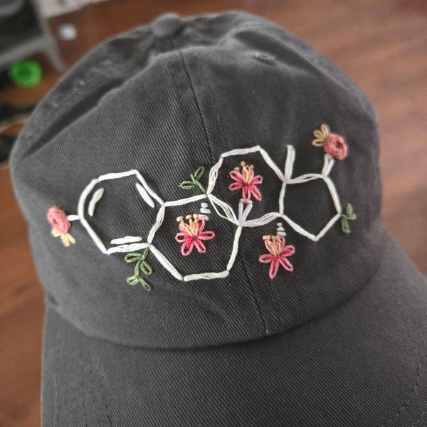 Custom Embroidered Chemical Structure Baseball Cap, Science Gift - Etsy