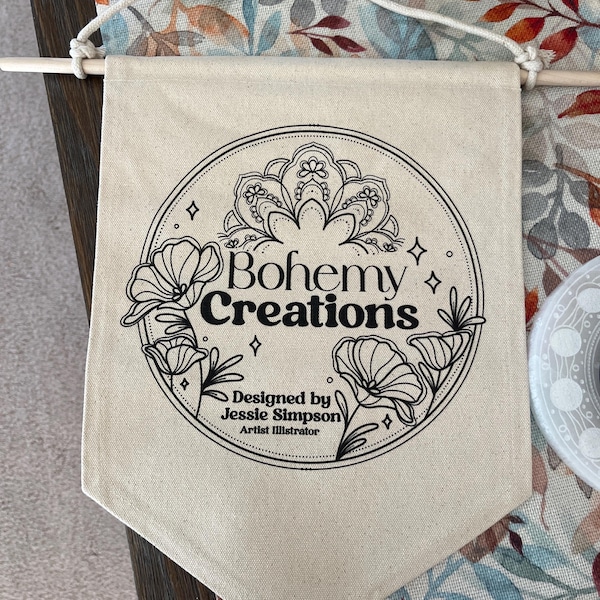 Custom Hanging Wall Banner, Custom Logo, Your Artwork, Design ...