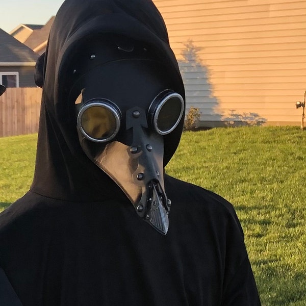 Black Plague Doctor Bird Mask Steampunk Raven Mask Costume Cosplay ...
