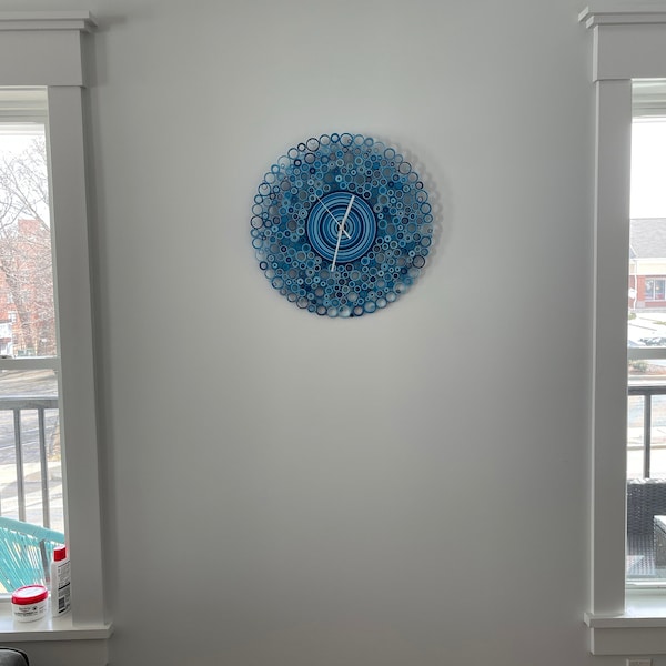 Large Wall Clock, Paper Clock, Black and White Clock, 20 Inch Clock ...