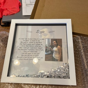 Personalised Remembrance Frame. in Memory Frame. Sympathy Gift ...