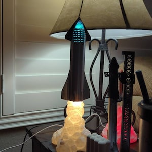 Retro Futuristic Rocket Space Ship / Spaceship LED Lamp Free - Etsy