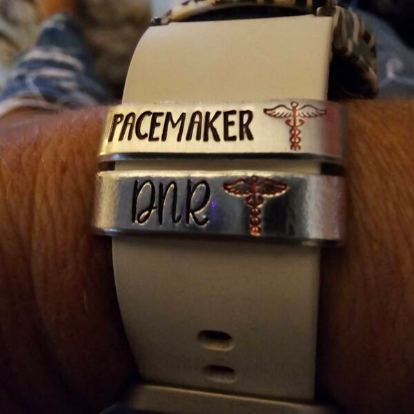 Personalized Medical Alert Watch Band Charm, Medical ID Tag, Smart ...