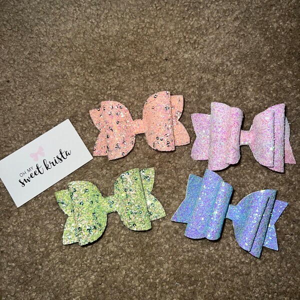 Snoopy Bow Red Glitter Hair Bow Valentines Glitter Bow - Etsy