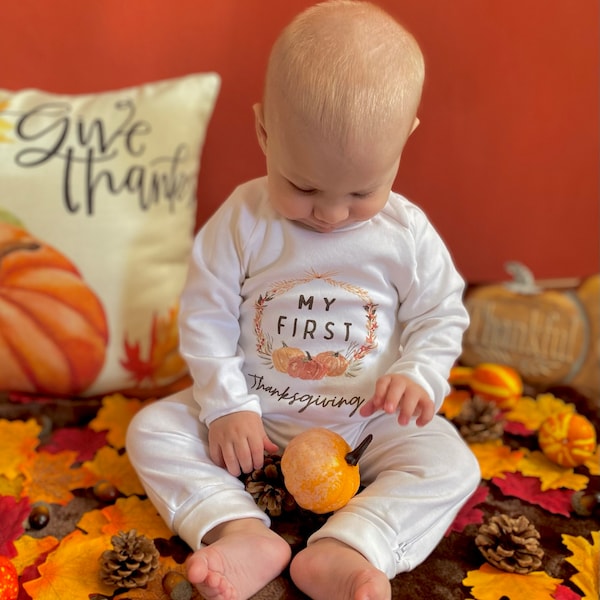 First Thanksgiving, Baby's First Thanksgiving Outfit, New Baby Outfit ...