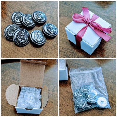 Anchor Button French Navy Button Vintage Nautical Button Military ...