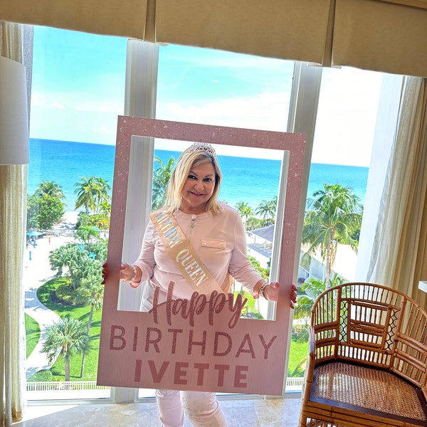 Happy Birthday Photo Prop Frame, Birthday Photo Prop Frame, Birthday ...