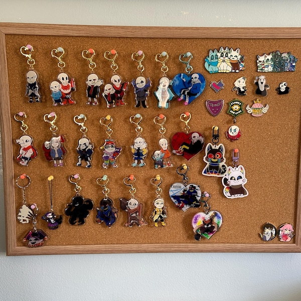 Sans Undertale AU Double Sided Acrylic Heart Keychain - Etsy