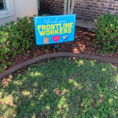 YARD CARDS: Frontline Lawn Sign Includes Stakes Free - Etsy