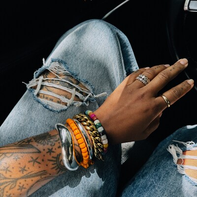 Neon Rose Quartz Bracelet Gemstone Beaded Bracelet Custom Designs ...