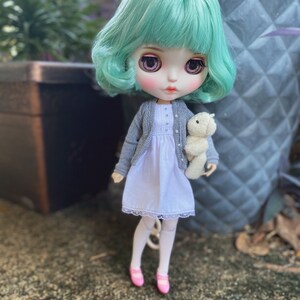 Skinny Dress in Shiny Pearl Color for Pullip Blythe Obitsu | Etsy